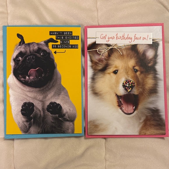 Hallmark | Office | Hallmark 2 Funny Dog Birthday Cards | Poshmark